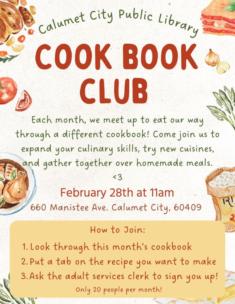 Cook Book Club - Calumet City Public Library