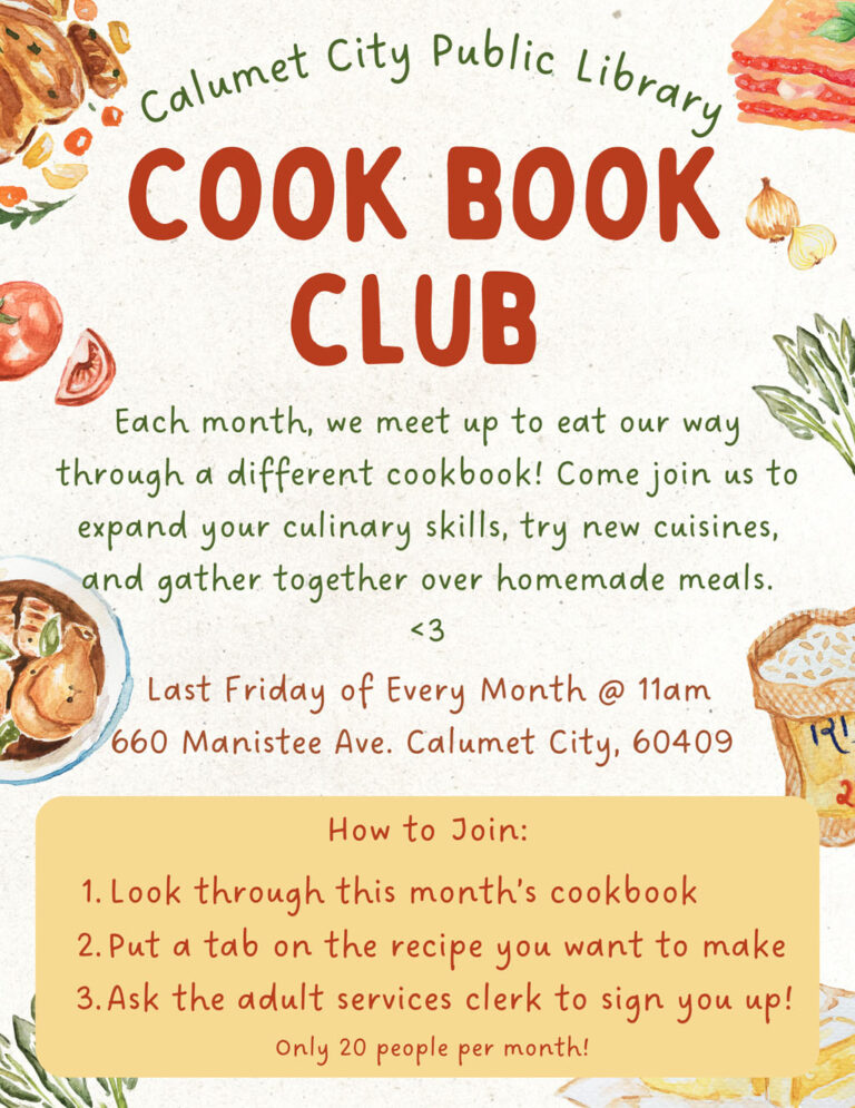 Cook Book Club - Calumet City Public Library