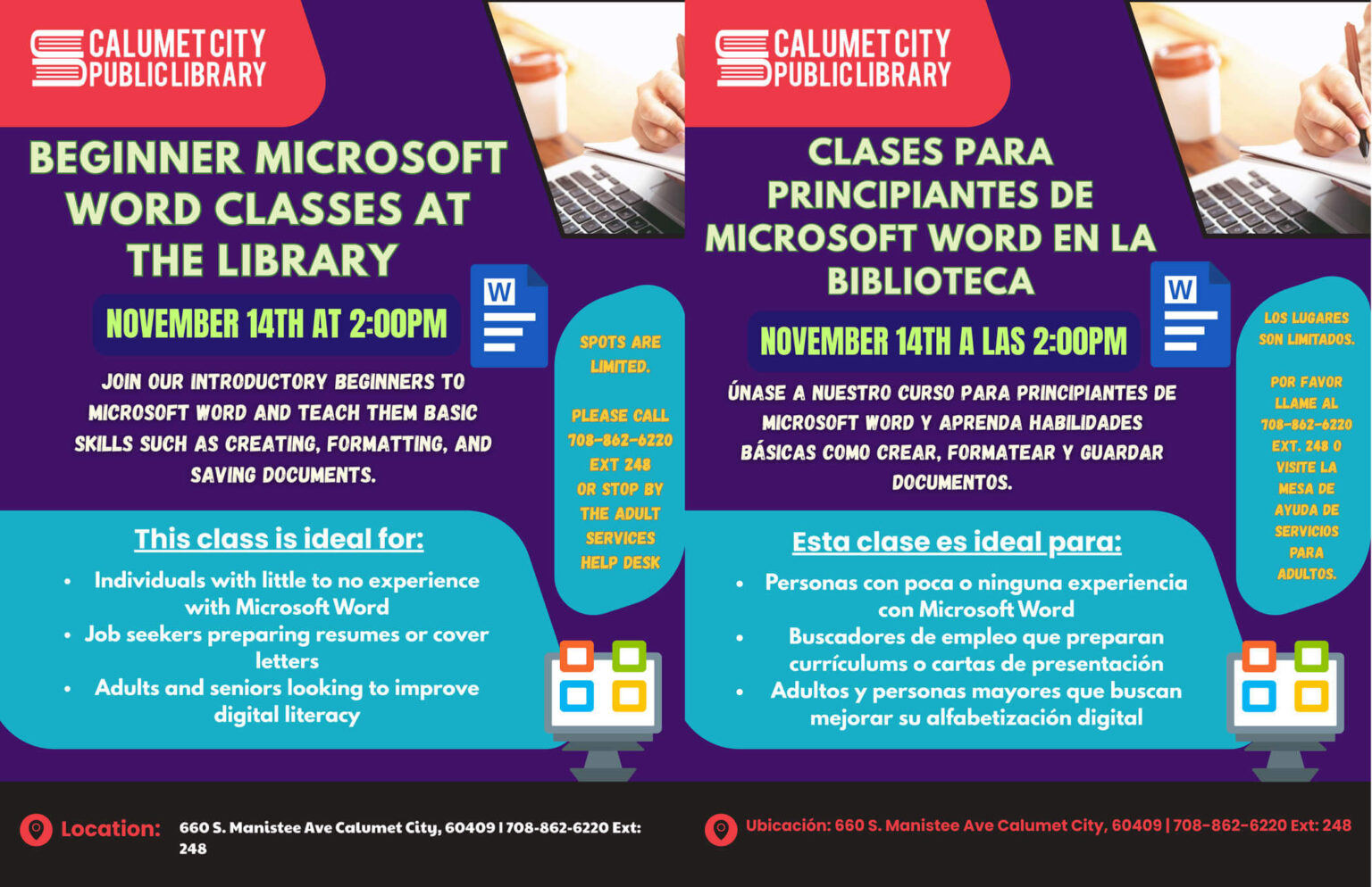 Microsoft Word Class - Calumet City Public Library