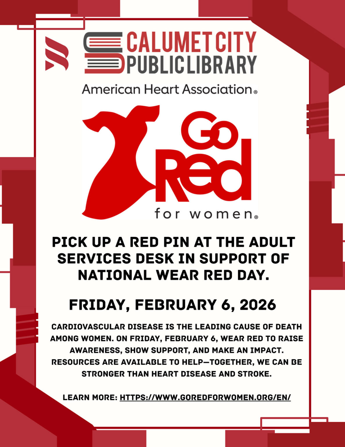 Go Red Day - Calumet City Public Library